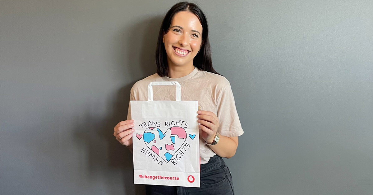 Trans-inspired Design For Our In-Store Bags | Vodafone Australia